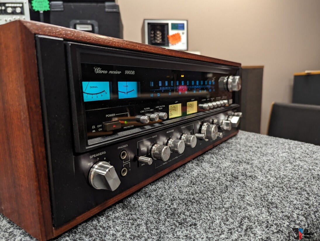 Sansui 990DB Stereo Receiver Rare Blackface version of the 9090DB ...
