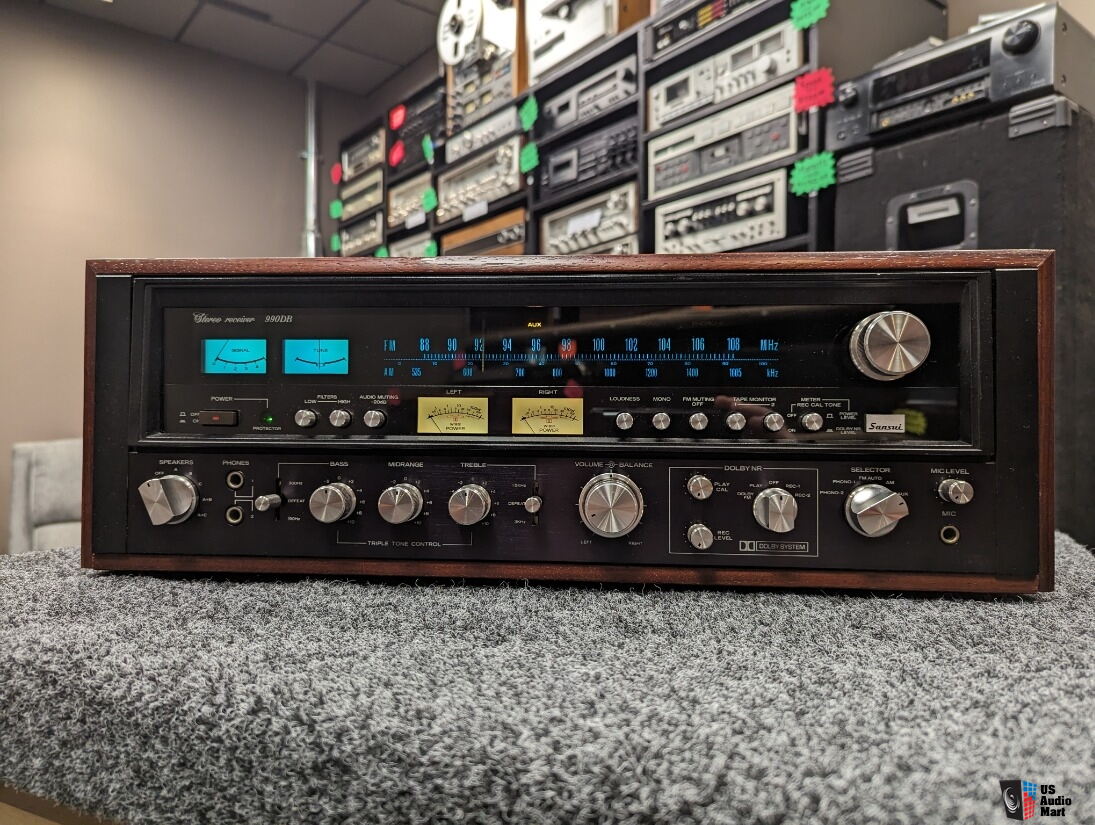Sansui 990DB Stereo Receiver Rare Blackface version of the 9090DB ...