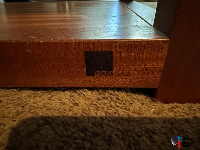 Box Audio Furniture D4S Sapele wood 4 shelf equipment rack, double wide ...