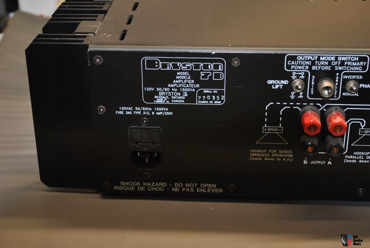 Bryston 7B (1993) Monoblock Amplifier - 500W 19" Rack Version FREE ...