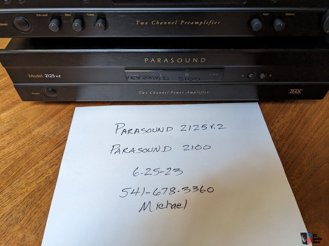 Parasound 2125V.2 amp / Parasound 2100 pre-amp Photo #4540622 - US ...