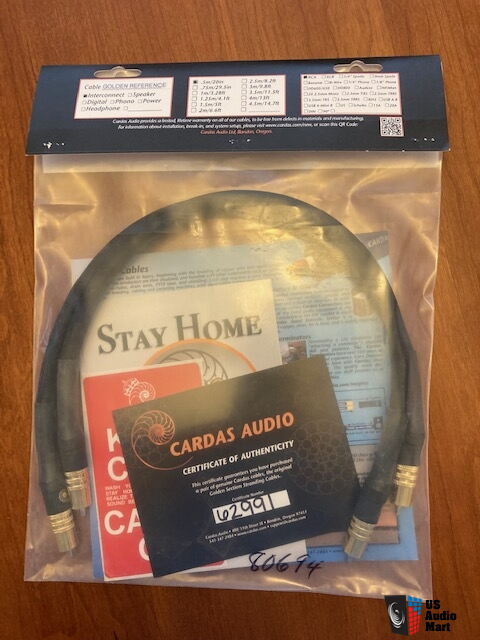 Cardas Golden Reference .5M RCA Interconnects- Excellent Condition! For ...