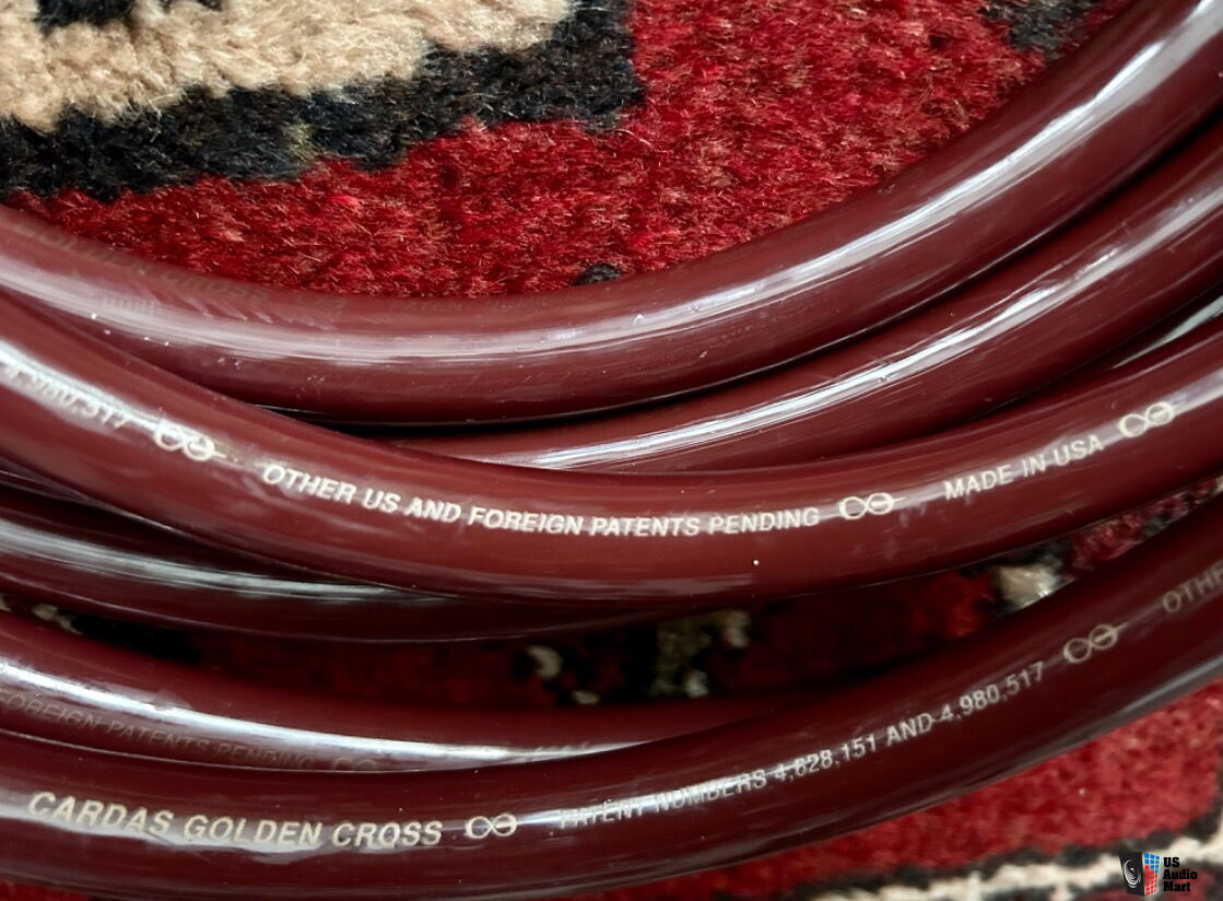 Cardas Audio Golden Cross Bi-Wired Speaker Cables 10ft/3M Stereo Pair ...