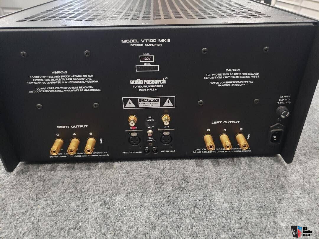 Audio Research VT100 mk III Tube Amp For Sale - US Audio Mart