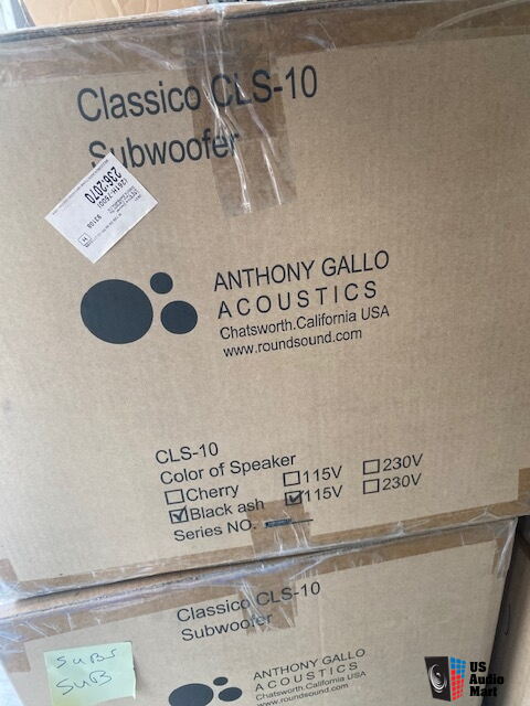 NEW, in original unopened box, Gallo CLS-10 Black Powered Subwoofer ...