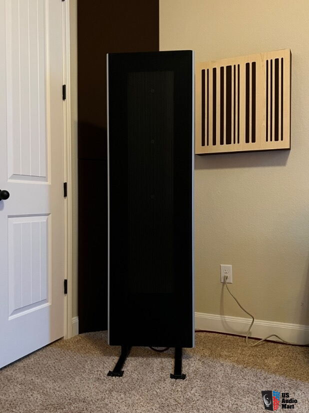 Magnepan 1.7i magnaplanar speakers, black / silver alluminum trim with ...
