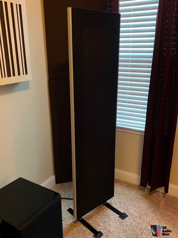 Magnepan 1.7i magnaplanar speakers, black / silver alluminum trim with ...