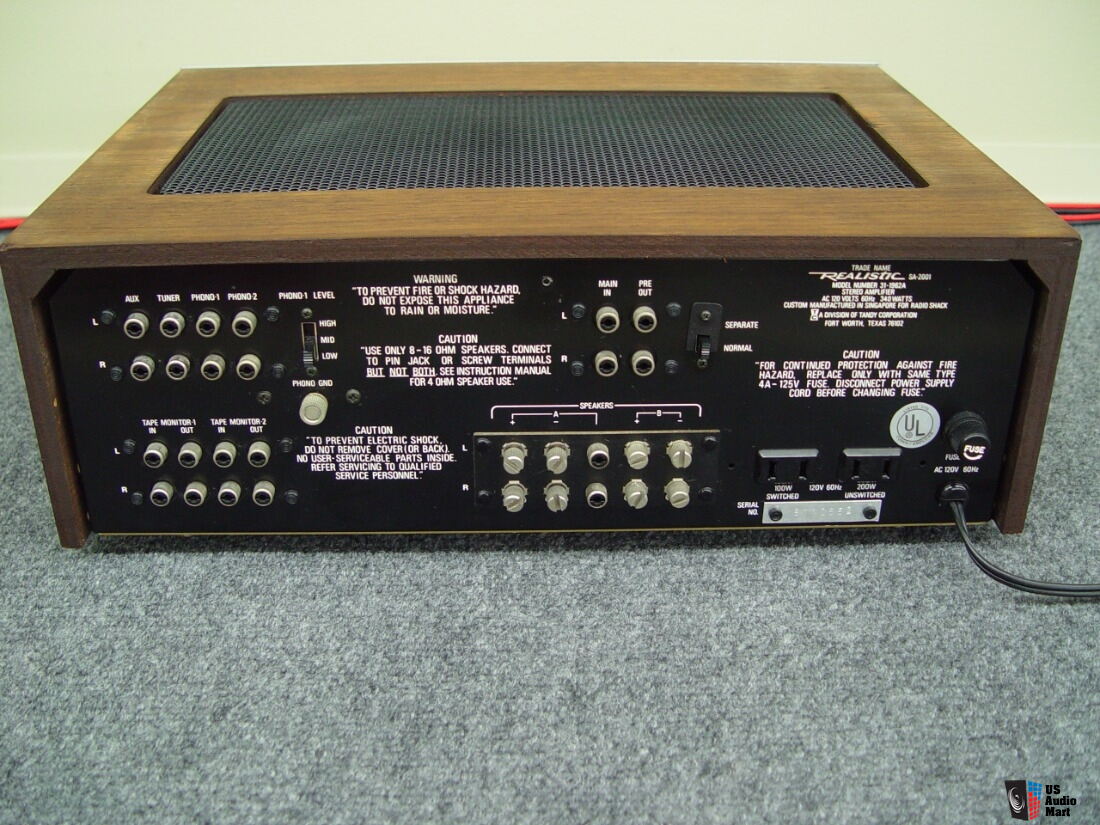 Realistic SA-2001 & TM-1001 Amp and Tuner! Photo #4575655 - US Audio Mart