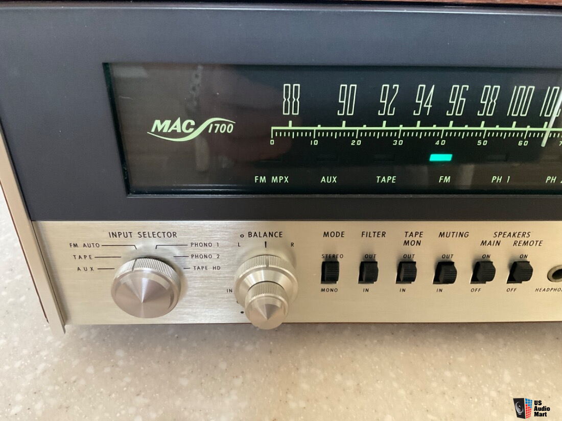 McIntosh Mac-1700 receiver serviced@ audio classics 6/21 Photo #4576659 ...