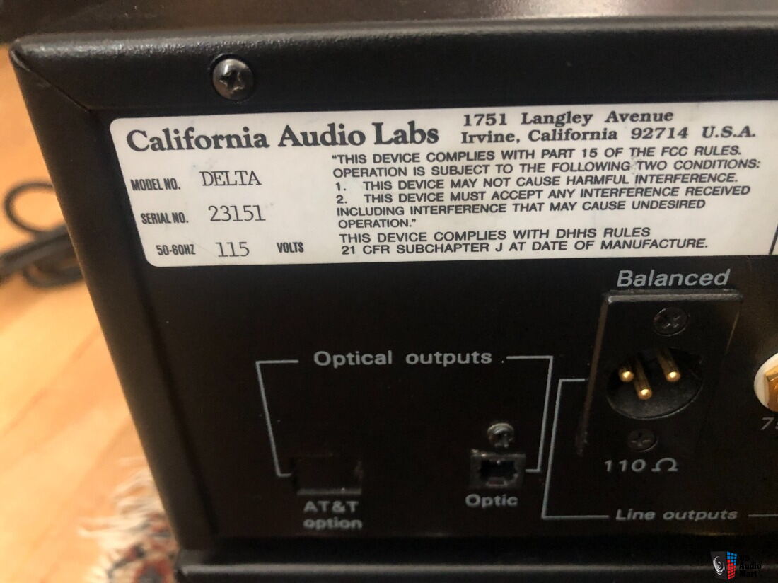 California Audio Labs Delta transport and Sigma II Tube DAC - Recently ...