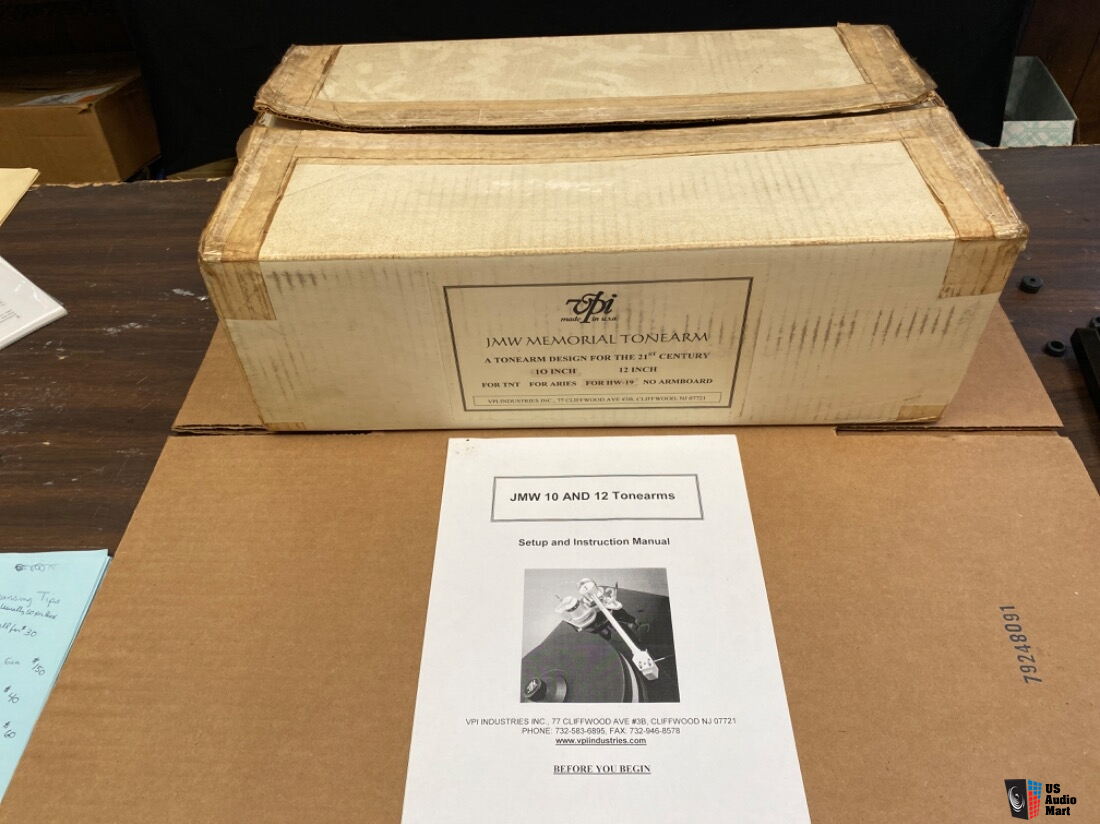 VPI 10" JMW Memorial Tonearm w/ VTA base + extras Photo #4588514 - US ...