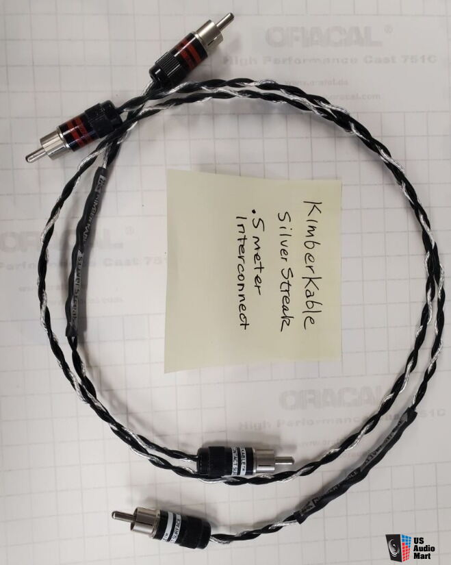 KimberKable .5 meter Silver Streak RCA Interconnect - Price includes ...