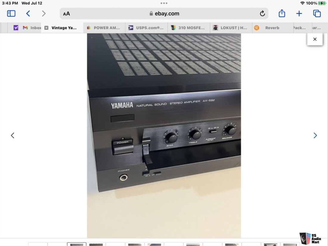 Vintage Yamaha AX-592 Natural Sound Stereo Amplifier. Excellent ...