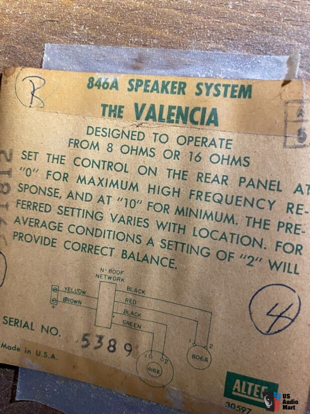 Altec VALENCIA 846A Speakers Photo #4598662 - US Audio Mart