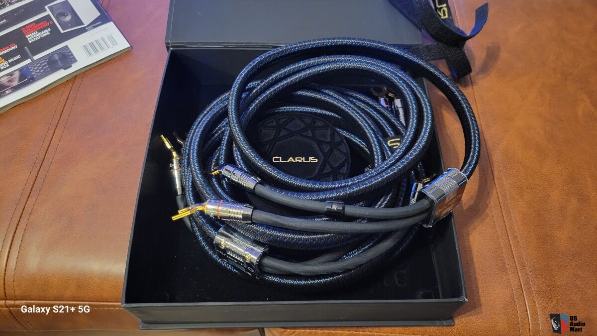 Clarus Aqua Speaker pair 8 feet speakers cables pair NEW Sealed Photo ...