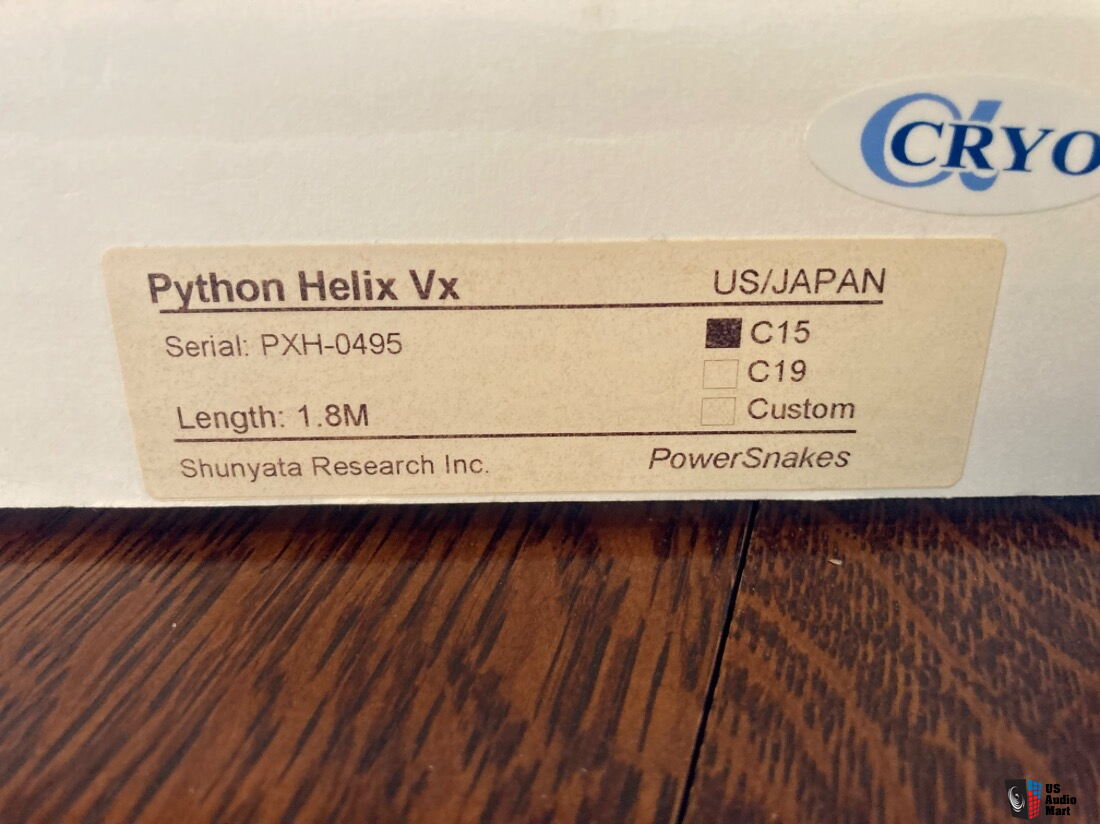 Shunyata Python Helix Vx Photo #4606188 - US Audio Mart