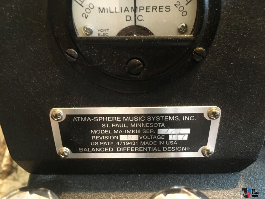 Atma-Sphere MA-1 Mk. 3.0 Mono Block Amps Photo #4608136 - US Audio Mart