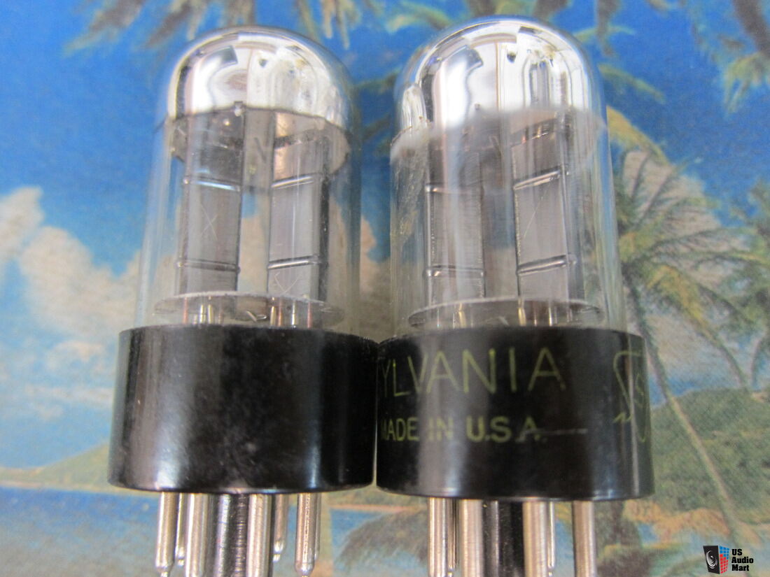 Pr Vintage Sylvania 6SN7GTB Chrome Top Preamp Driver Tubes, 1960s, Ex ...