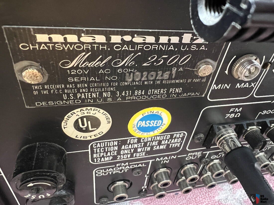 Marantz 2500 Receiver 250WPC Restored, Recapped, Serviced, LEDs Photo ...