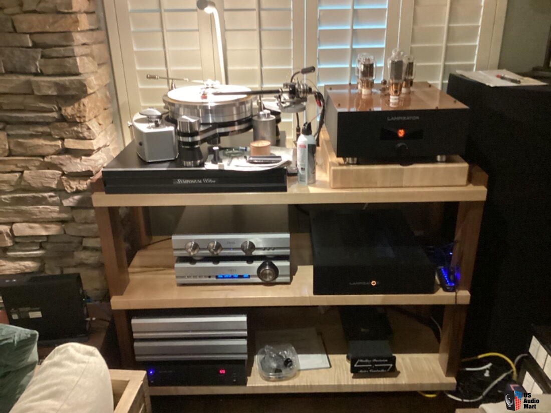 Maple and walnut hifi stand SOLID Photo #4617511 - US Audio Mart