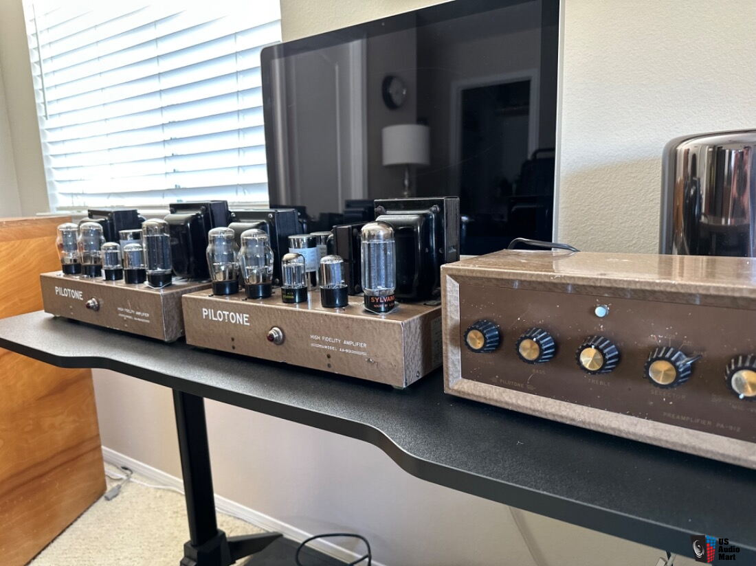 Pilot AA-901 amplifier pair "recapped" comes with extra tubes Photo ...
