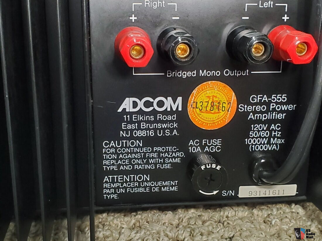 Adcom GFA-555 Stereo Power Amplifier - Original Owner - Very Nice ...