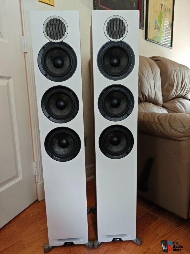 ELAC Debut Reference DFR52 Floorstanding Tower Speakers (Pair) - White ...