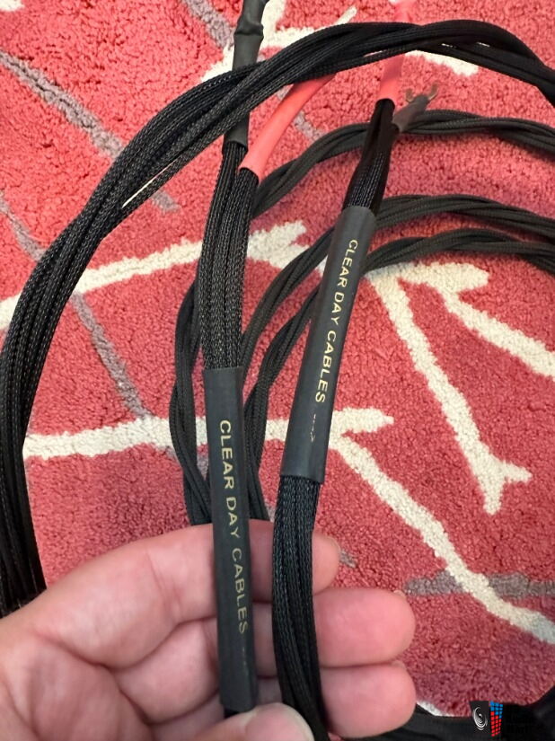 Clear Day Double Shotgun 8ft speaker cable with 4 jumpers all spade ...