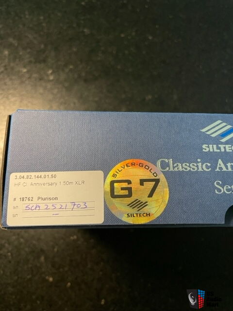 Siltech Classic Anniversary G7 HF 1.5m XLR (AES/EBU) For Sale - US ...