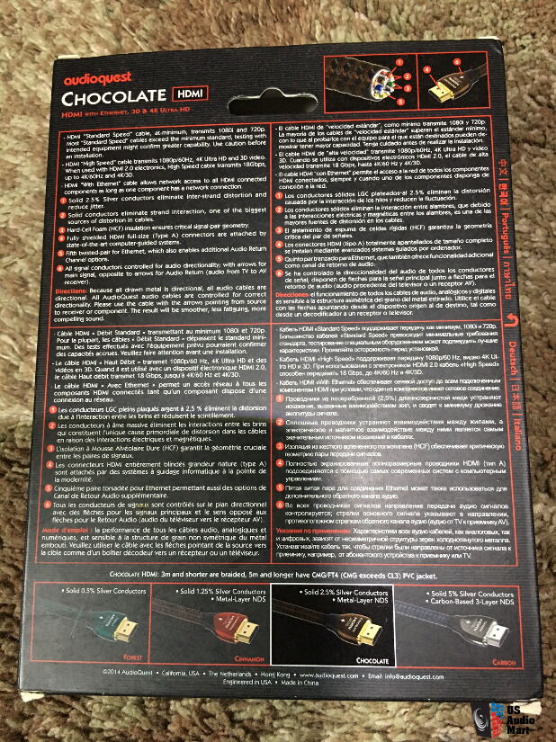 Audioquest CHOCOLATE 3M HDMI Photo #4680187 - US Audio Mart