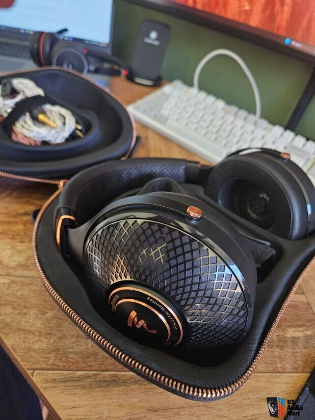 Focal Radiance closed-back headphones + custom cables + headband covers ...