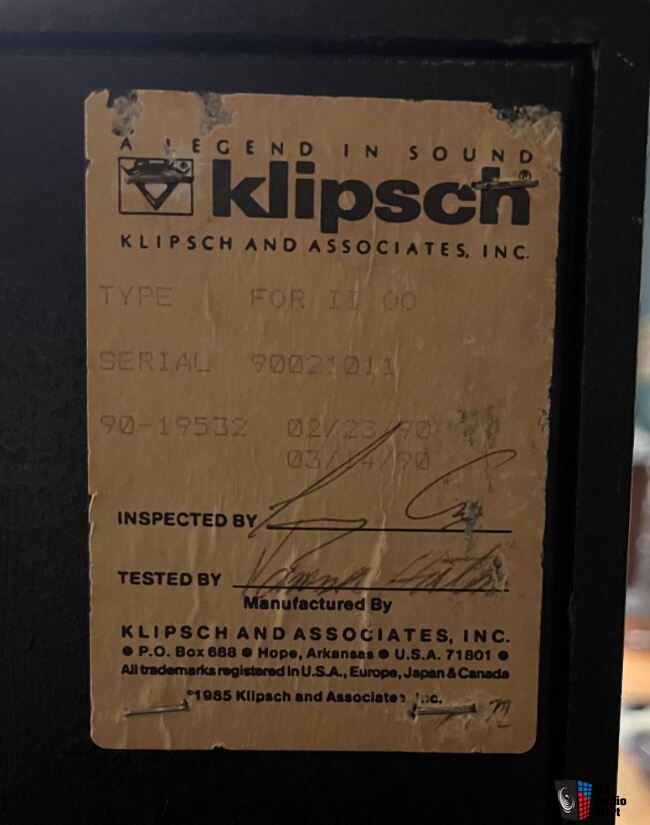 Klipsch Forte II Pair Photo #4686967 - US Audio Mart