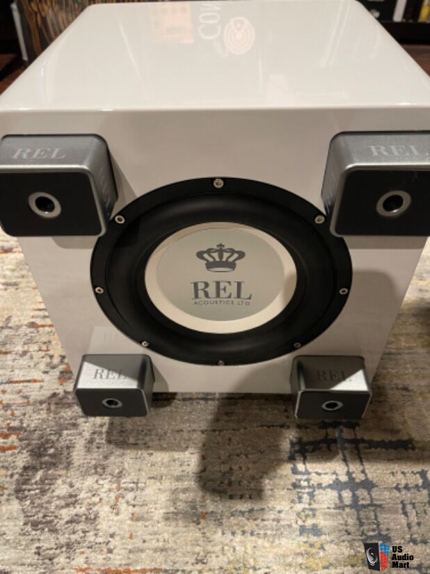 REL T/5x Subwoofer Piano White Excellent Condition w/box and ALL ...