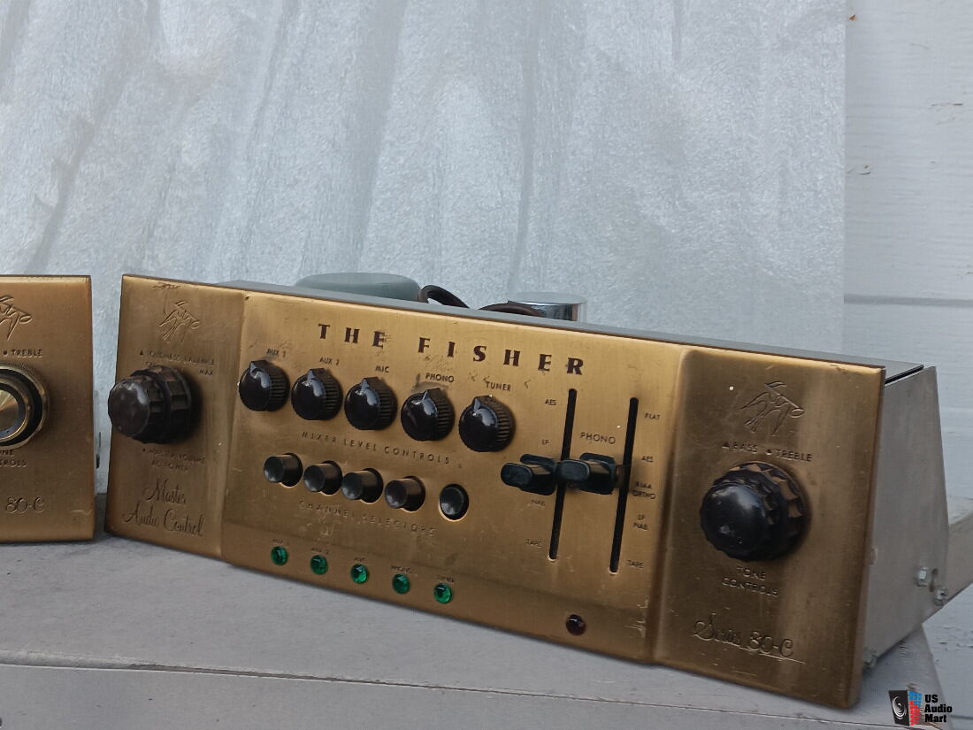 Fisher 80-C tube preamplifier , a pair. working Photo #4690835 - US ...