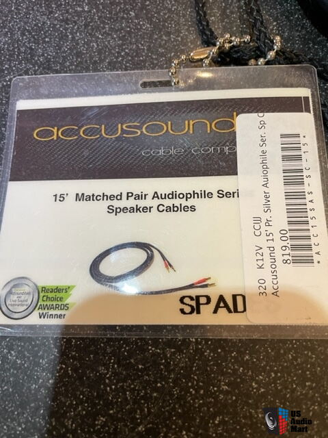 Accusound Audiophile Series Speaker Wires 15 Ft. pair w/Spades Photo ...