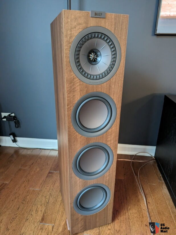 KEF Q750 tower pair & Q650c center channel combo (walnut) - Chicago ...