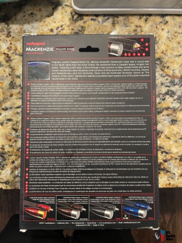 Audioquest 2m xlr Mackenzie pair with original box/packaging Photo ...