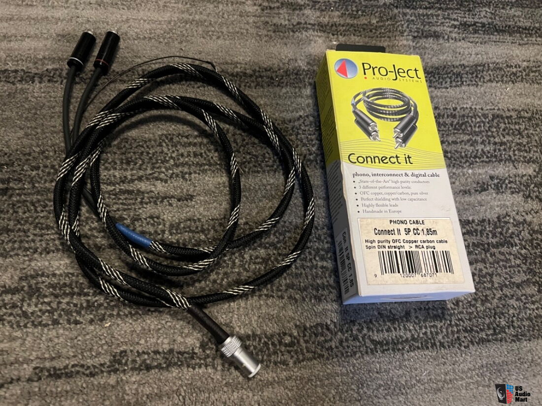 Pro-ject Connect it 1.85 Meter 5 Pin Din to RCA Phono Cable...Nice ...