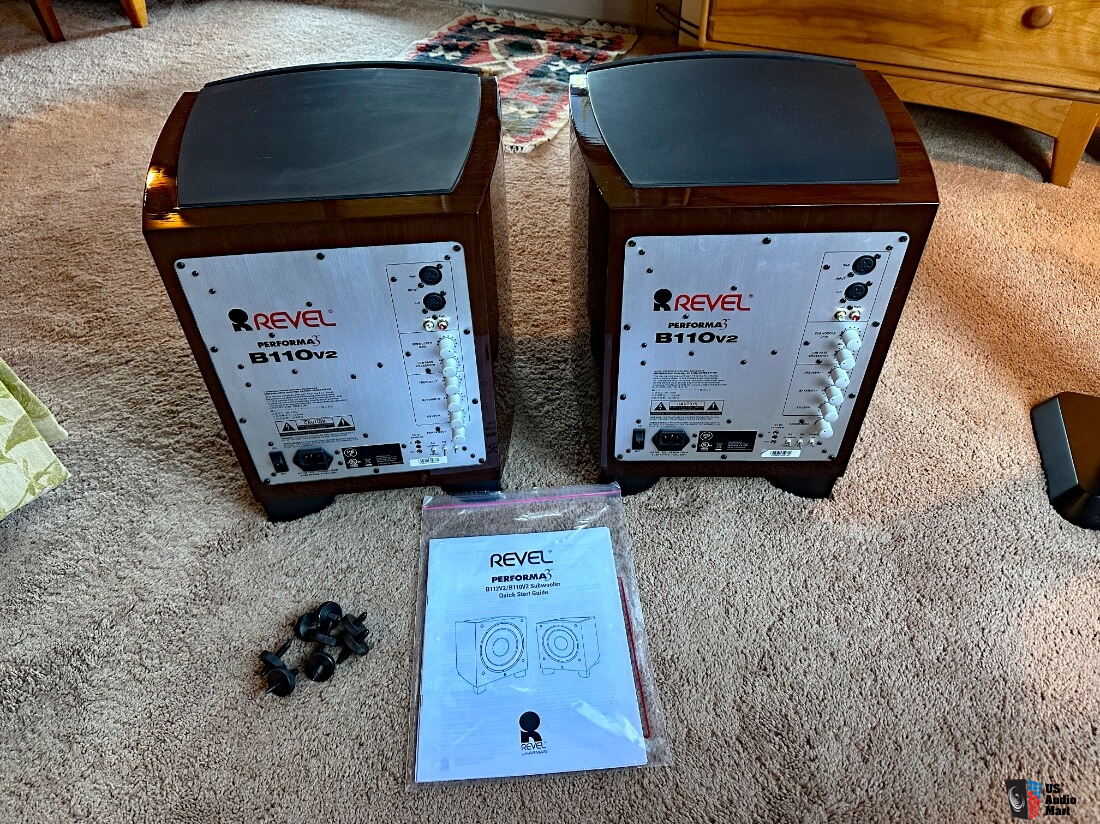Pair of Revel Performa3 B110v2 Subwoofers in Walnut Photo #4728663 - US ...