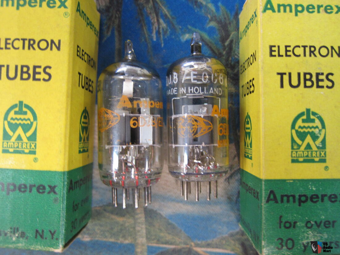 2 Pr Amperex 6DJ8 Preamp Driver Tubes, Vintage 1960s, Holland, Test ...