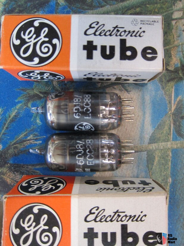 2 Pr Vintage 6DJ8 Preamp Driver Tubes,Amperex/GE, 1960/70s, Holland/USA ...