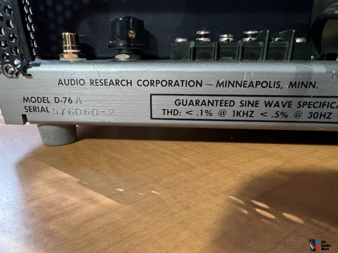 Audio Research D76A with Winged "C" 6550 Output Tubes and rebuilt power ...