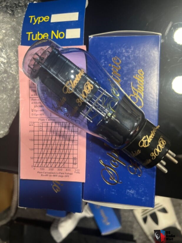 Sofia Electric Blue Glass 300B Tubes For Sale - US Audio Mart