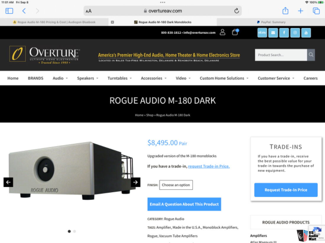 Rogue Audio Magnum 180 Monoblocks for sale Photo #4763800 - US Audio Mart