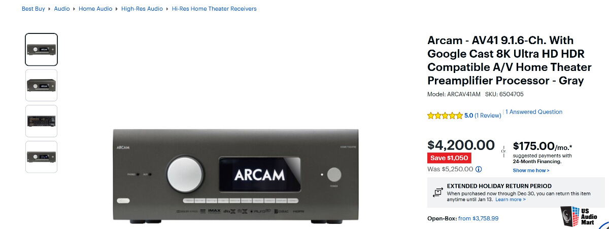 Arcam AV41 Upgraded unused unit Atmos/8K/Dirac HT processor-Reduced ...