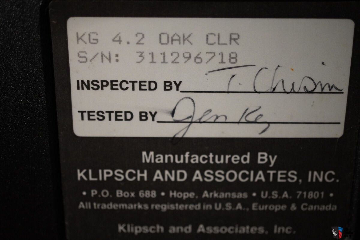 Klipsch KG 4.2 Oak Photo #4778808 - US Audio Mart