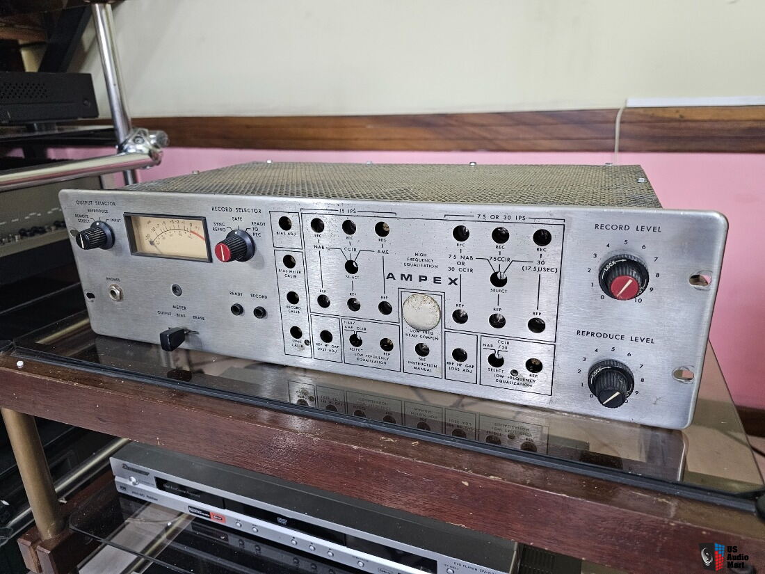 Ampex MR-70 Reel to Reel With Its Two Electronics Adjusted for Channel ...