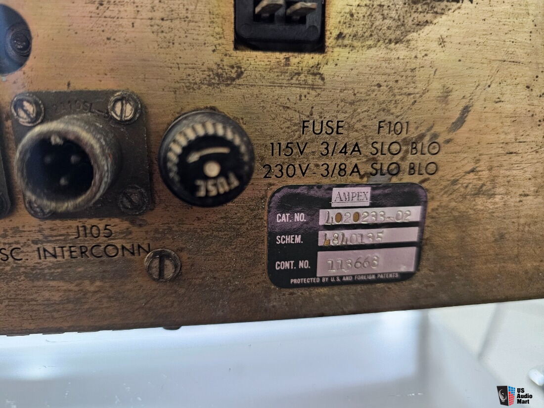 Ampex MR-70 Reel to Reel With Its Two Electronics Adjusted for Channel ...