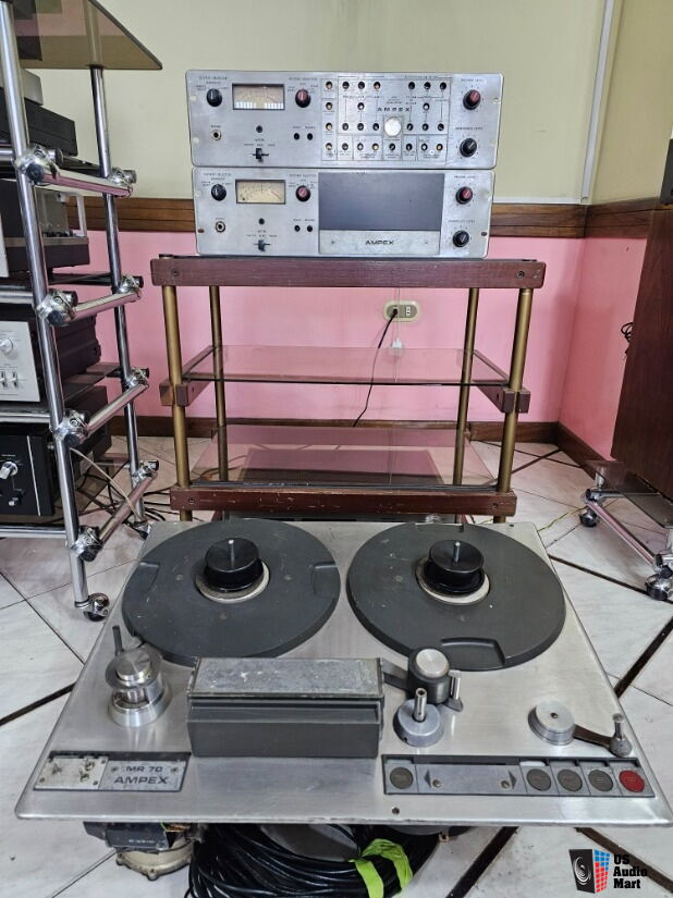 Ampex MR-70 Reel to Reel With Its Two Electronics Adjusted for Channel ...