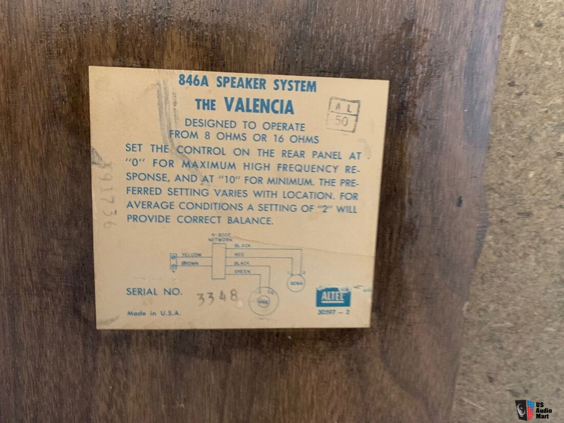 Altec Lansing Valencia 846A Stereo Loudspeakers Photo #4785558 - US ...